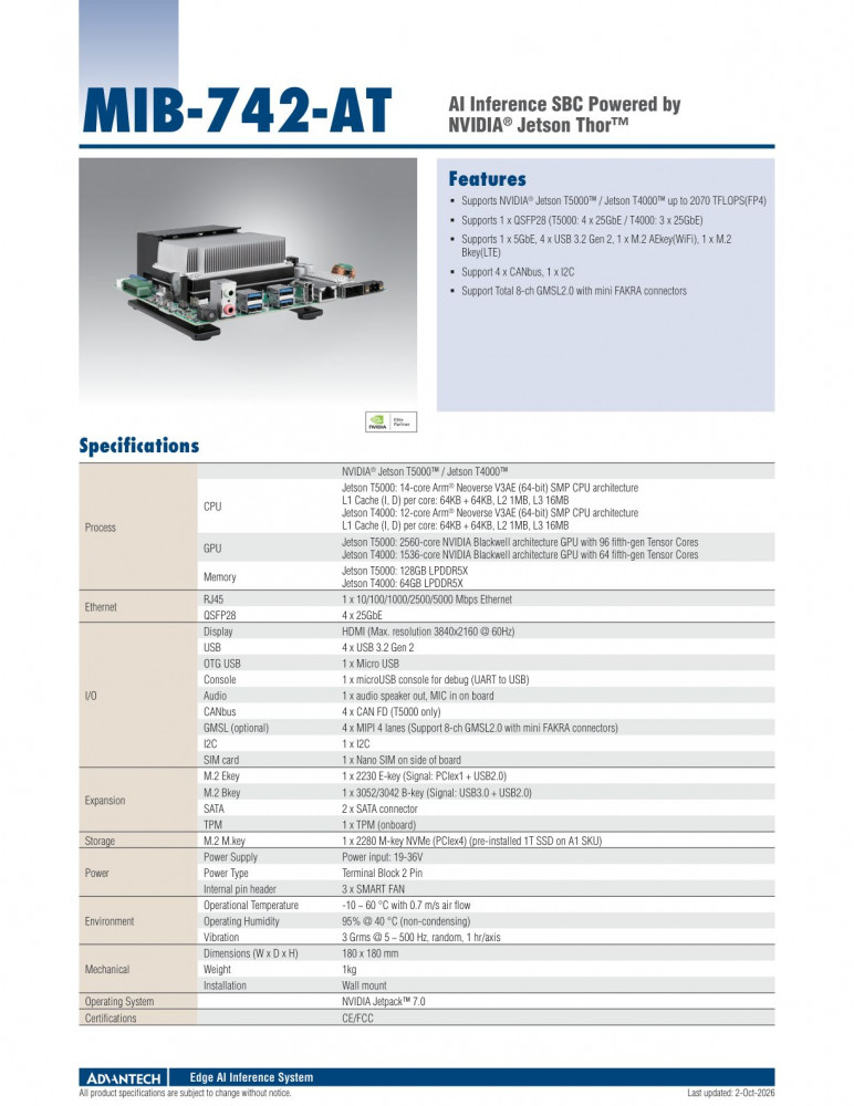 MIB-742-AT product document page 1
