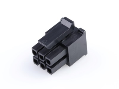 Micro-Fit 3.0 Receptacle Housing, Dual Row, 6 Circuits, UL 94V-2, Glow-Wire Capable, Black for sale