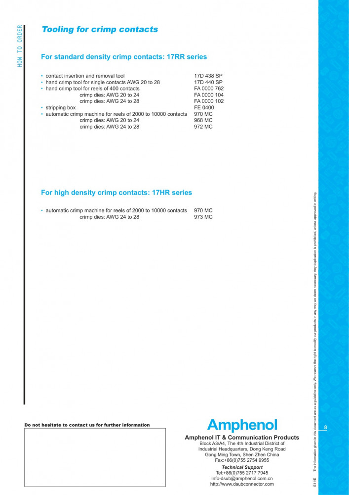 Amphenol L177RRA15SVF technical document page 8