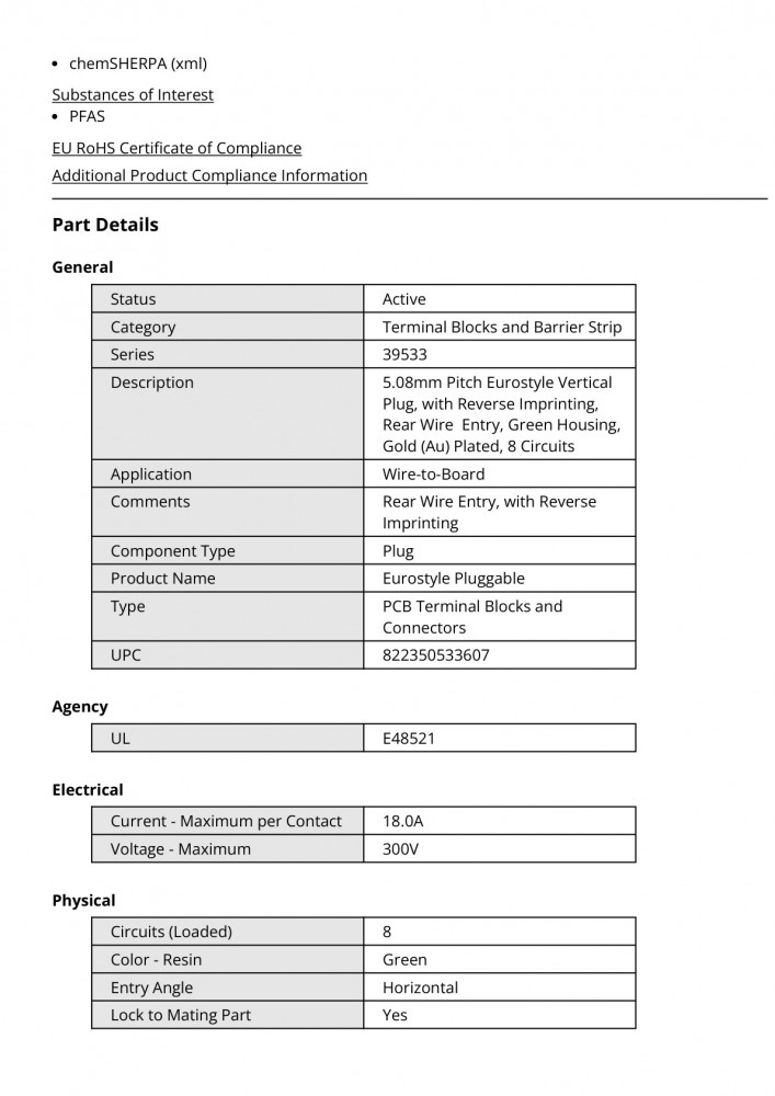 ESE Eurostyle terminal block document image 2
