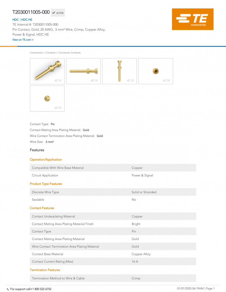 T2030011005-000 technical document page 1
