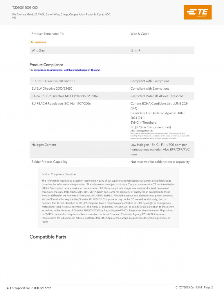 T2030011005-000 technical document page 2
