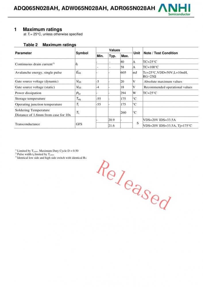 ADR065N028AH datasheet page 3