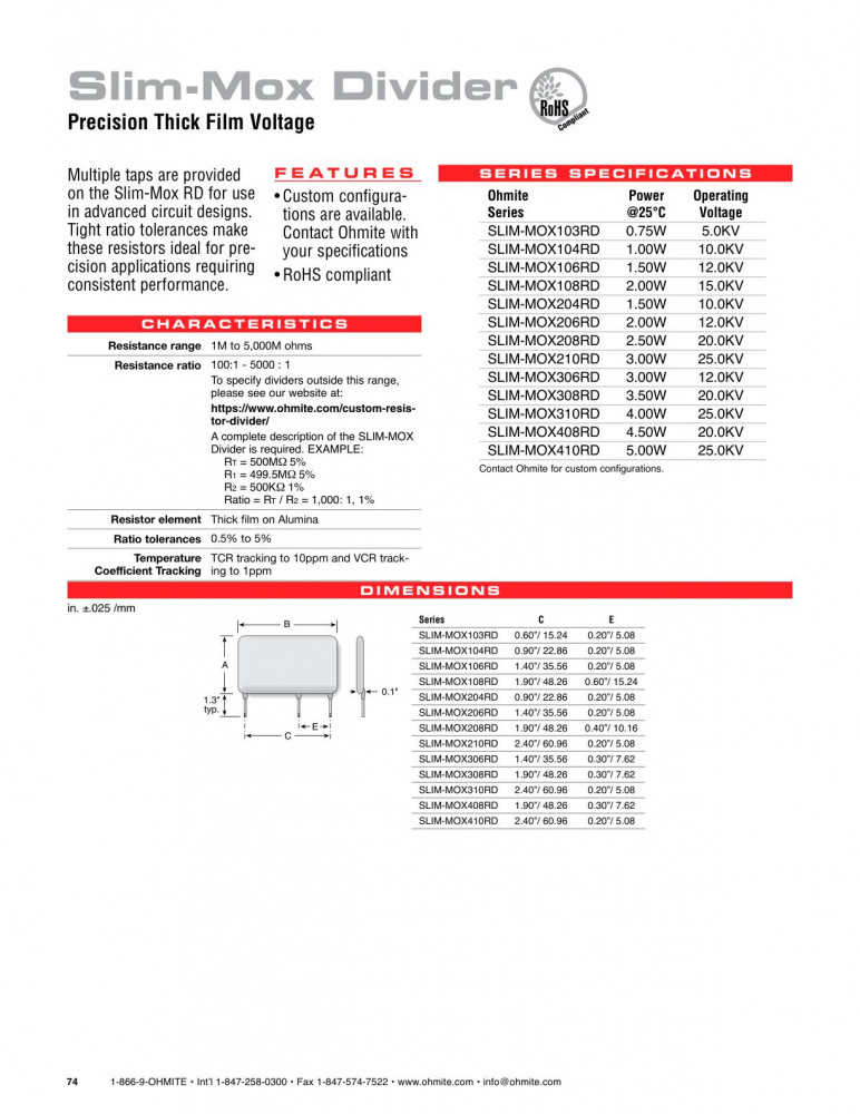 Ohmite Slim-Mox documentation page 2