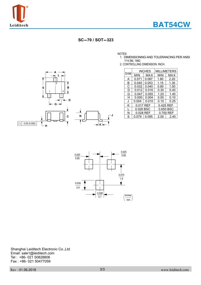 BAT54CW datasheet page 3