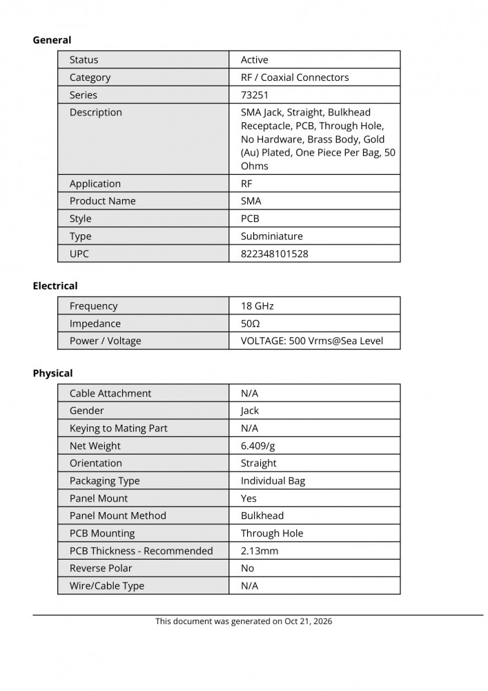 Technical document image 2 for MOLEX 732512280