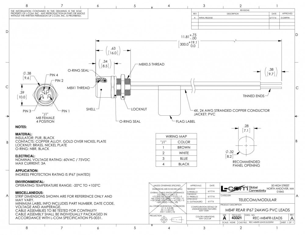 REC-M84FR-LEADS engineering drawing