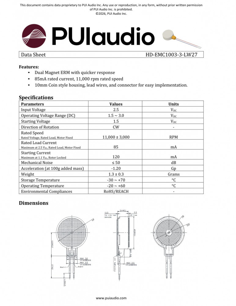HD-EMC1003-3-LW27 datasheet page 1