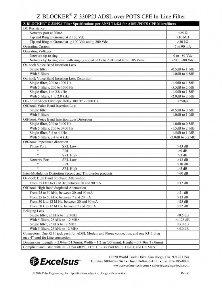 Z-330P2J technical document, page 2