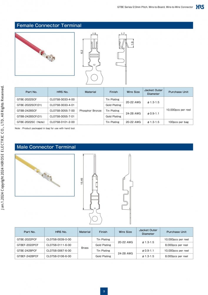 GT8E Series document page 3