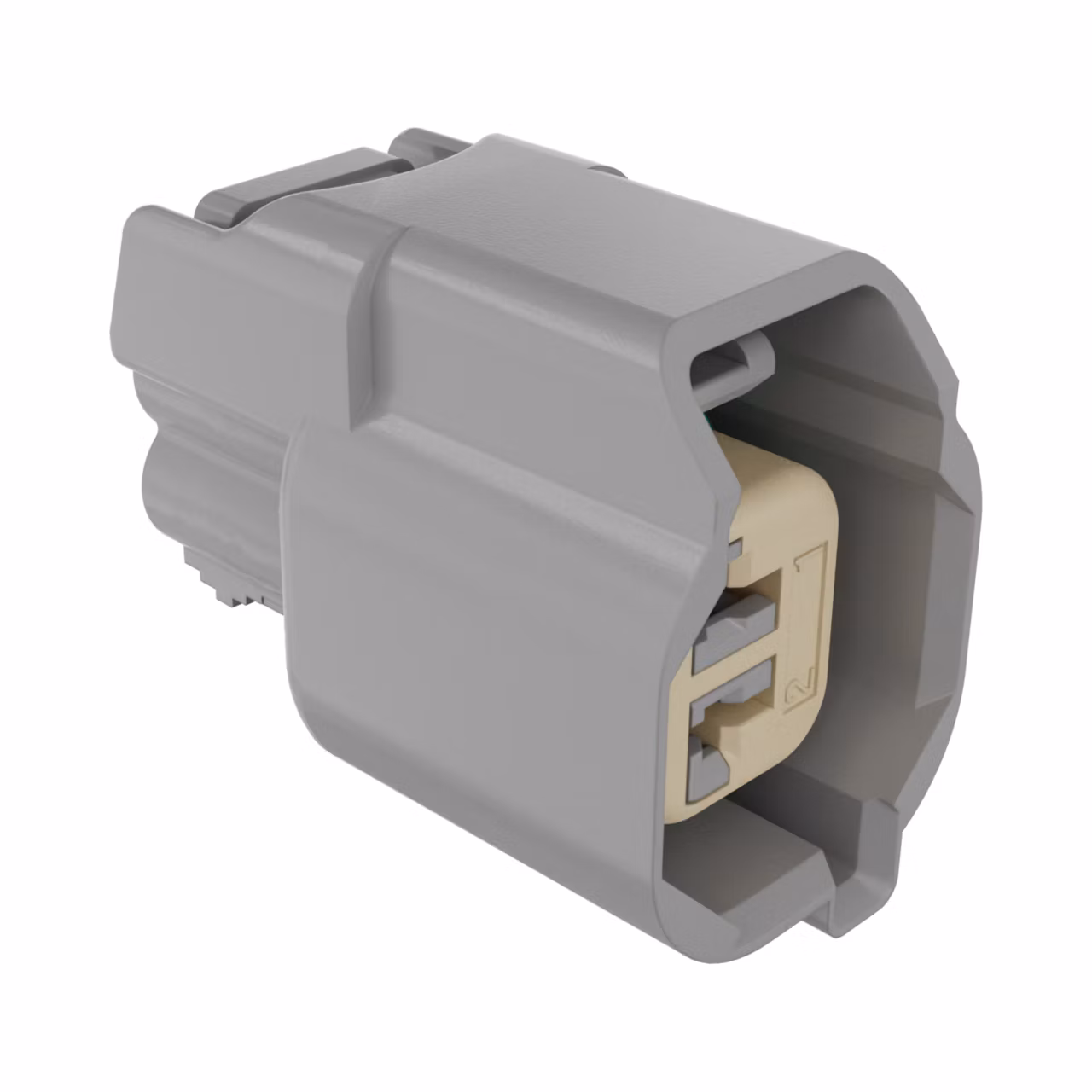 MX150 Cable-Sealed Female Connector Assembly, Single Row, 2 Circuits, Keying Option B, Light Gray for sale