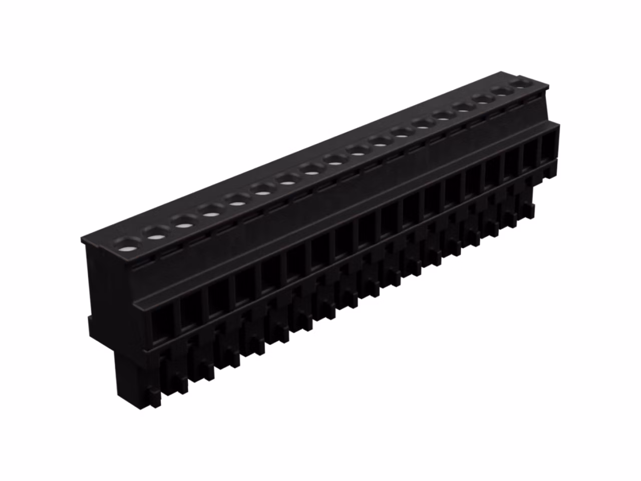 3.81mm Pitch Eurostyle Vertical Plug, with Standard Imprinting, Front Wire Entry, Black, 18 Circuits for sale