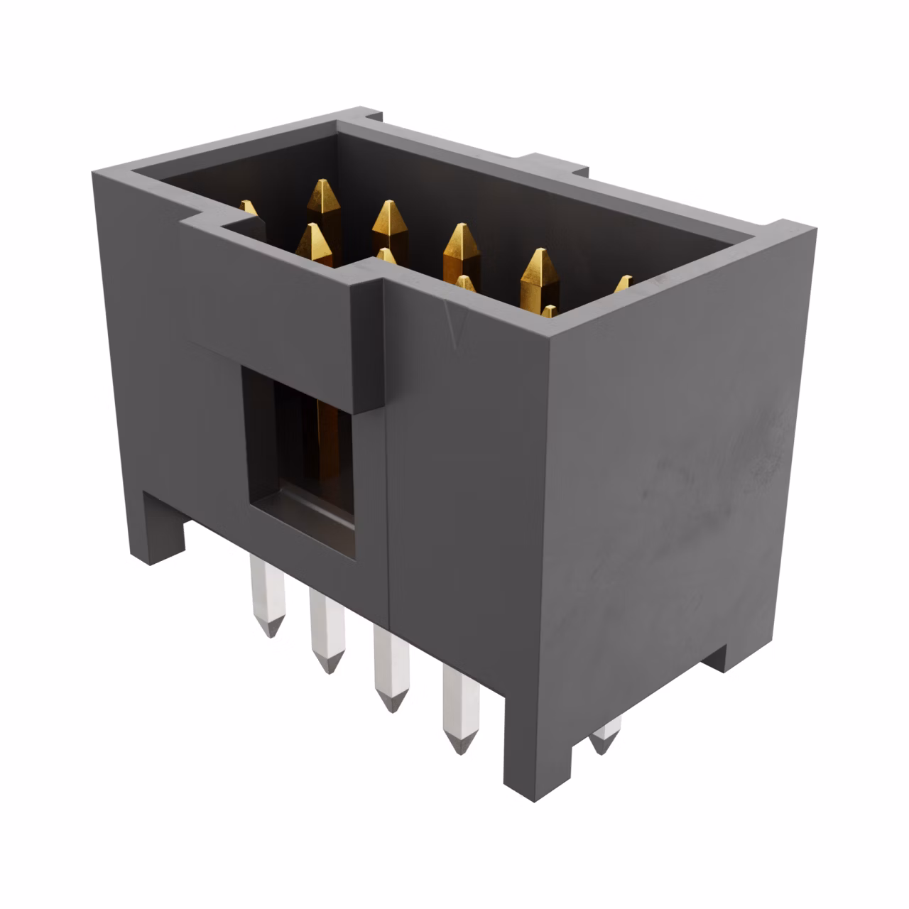 C-Grid III PCB Header, 2.54mm Pitch, Through Hole, Dual Row, Vertical, Shrouded, 2.90mm Tail Length, 10 Circuits, Gold (Au) Flash Plating for sale
