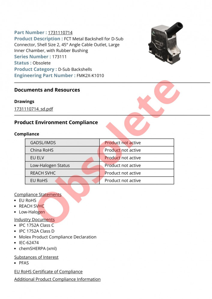 MOLEX 1731110714 technical document image 1