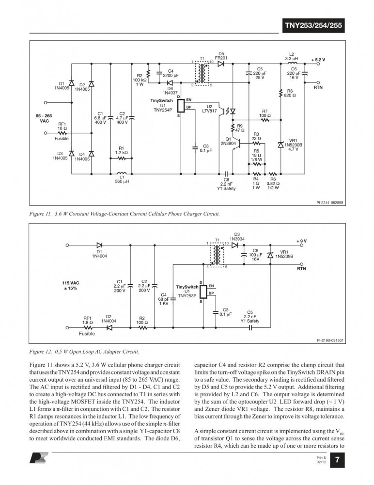 TNY255PN technical document page 7