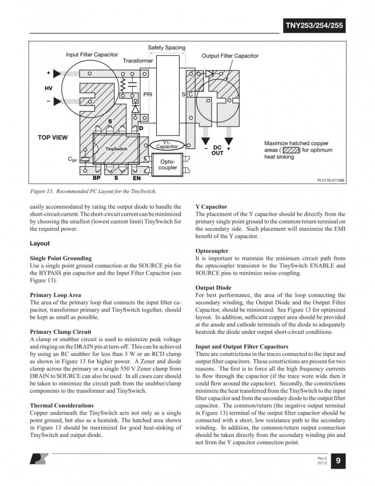 TNY255PN technical document page 9