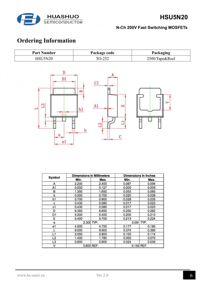 HSU5N20 datasheet page 6