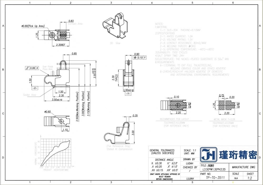 TP-T0-3511 technical document page 1