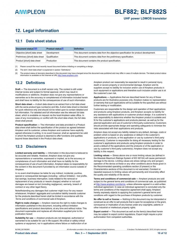 BLF882SU datasheet page 10