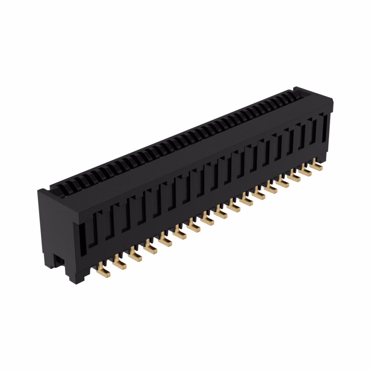 Easy-On FFC/FPC Connector, 0.50mm Pitch, Surface Mount, Vertical, Non-ZIF, Standard Footprint, Gold Plating, Black, 34 Circuits for sale