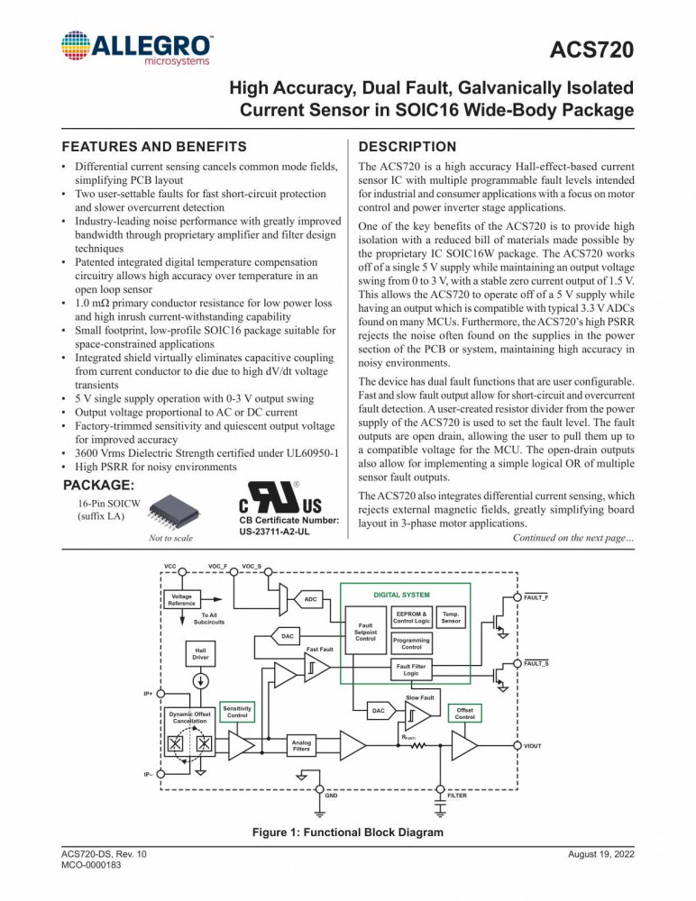 ACS720 datasheet page 1