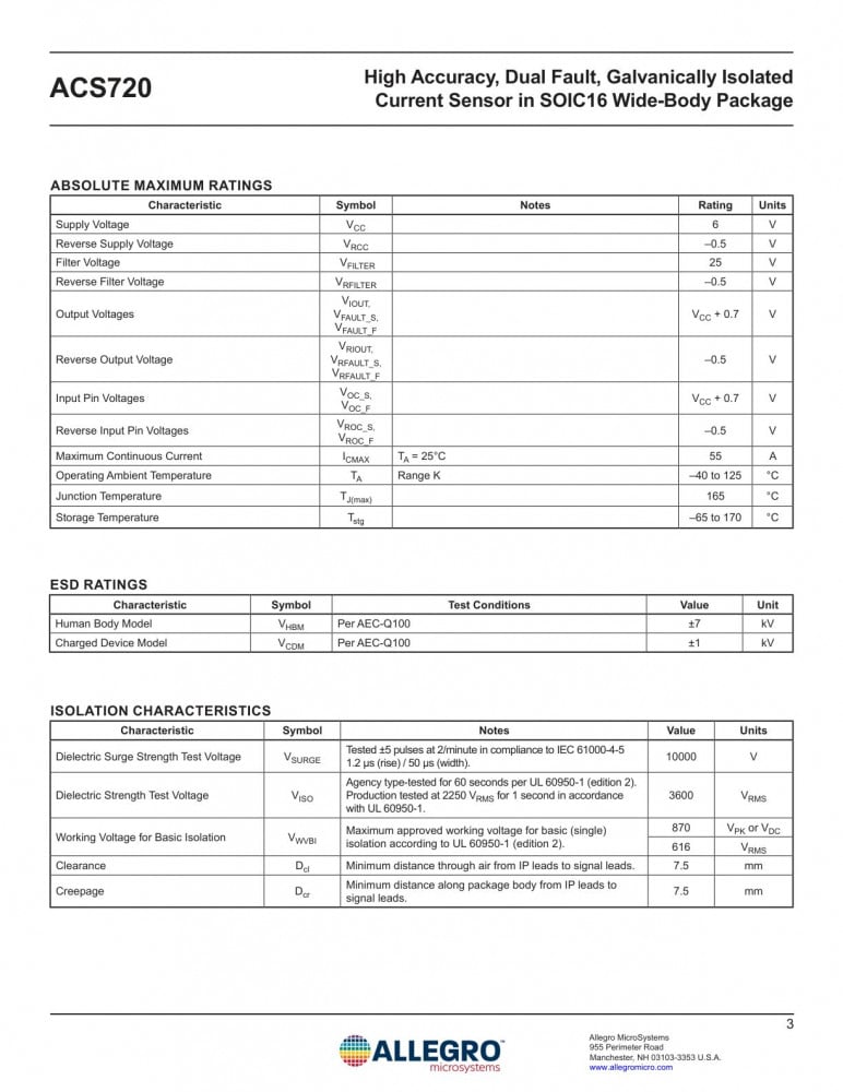 ACS720 datasheet page 3