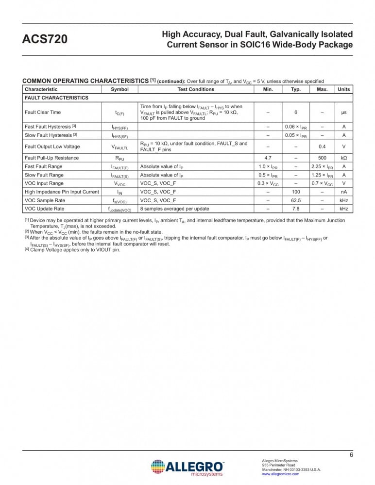 ACS720 datasheet page 6
