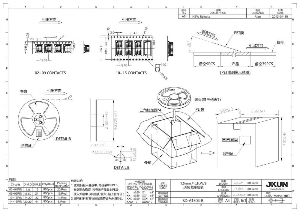 A1504 series technical drawing page 4