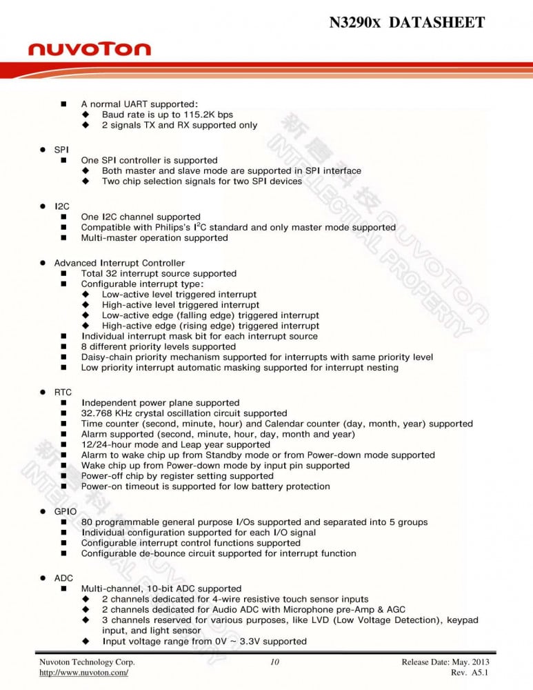 N3290x datasheet page 10