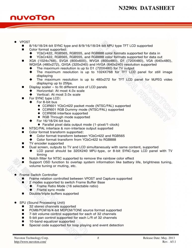 N3290x datasheet page 8