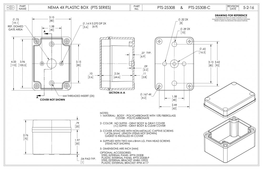 PTS-25308-C product drawing reference
