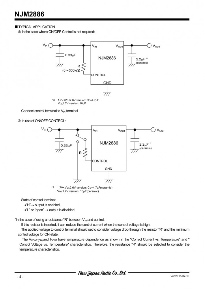 NJM2886 datasheet page 4