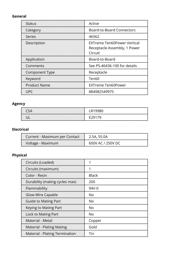MOLEX 465629001 document page 2