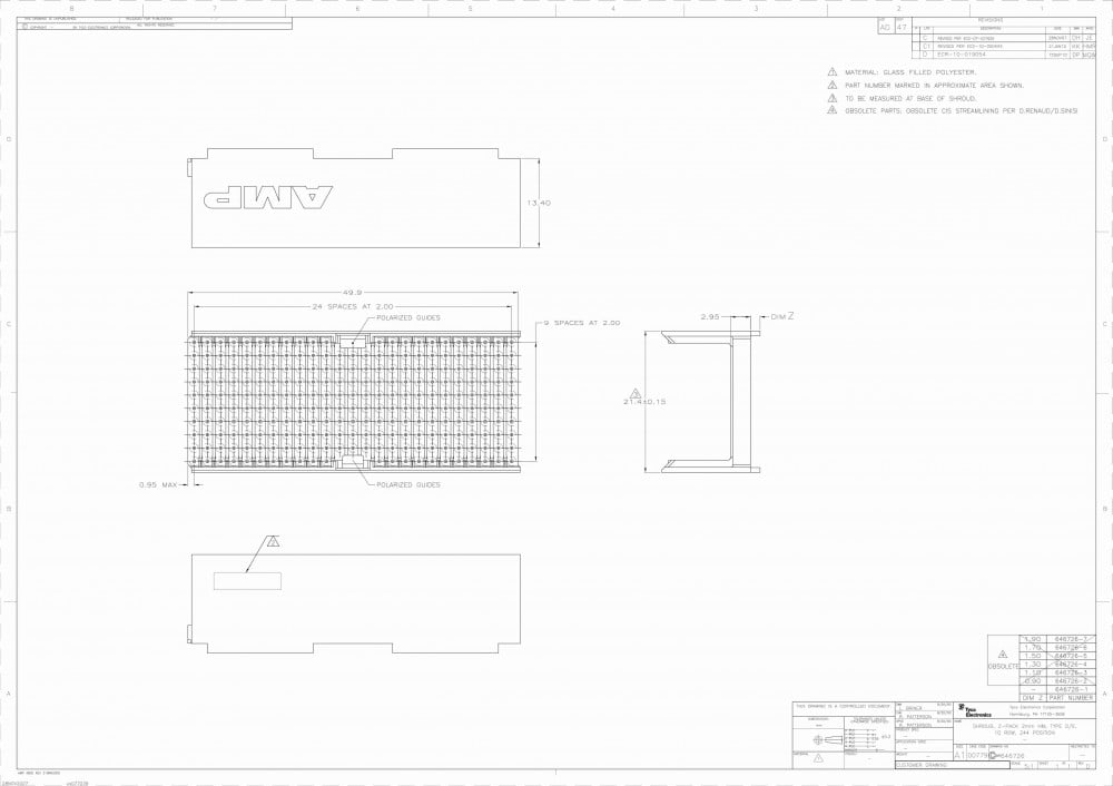 TE Connectivity 646726-1 technical drawing preview