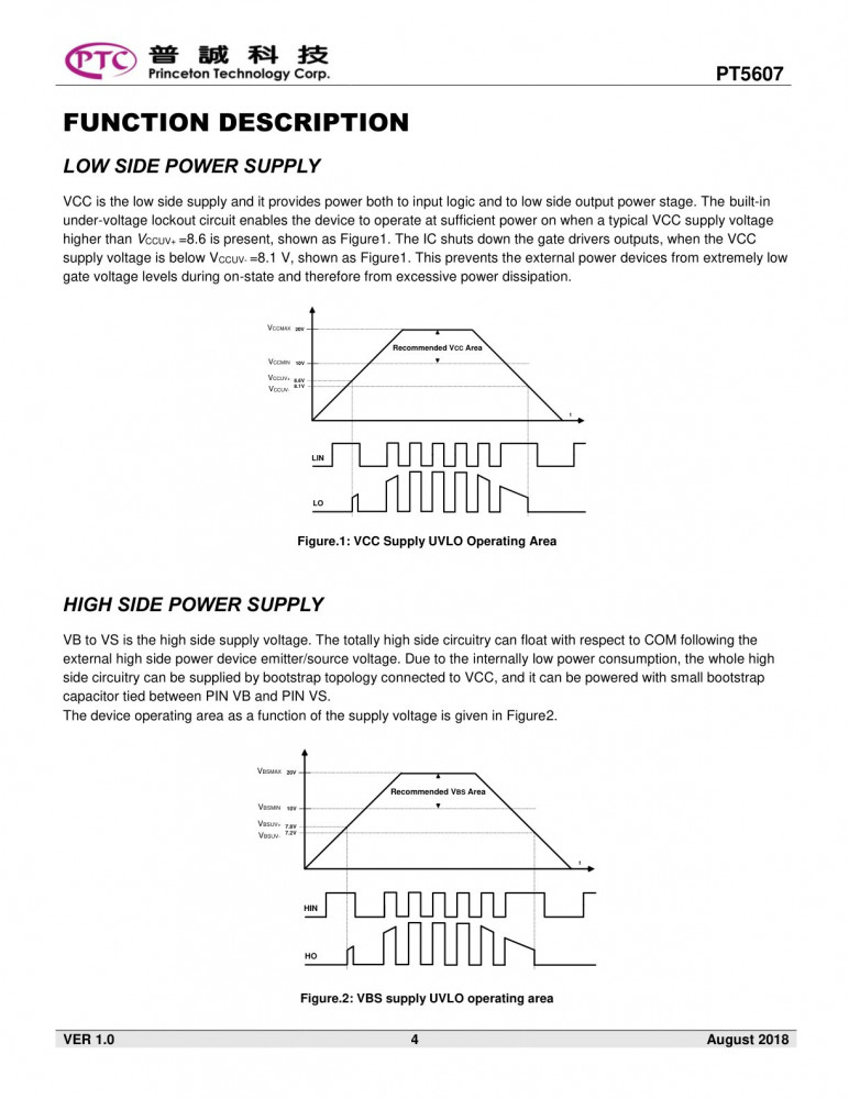 PT5607 datasheet page 4