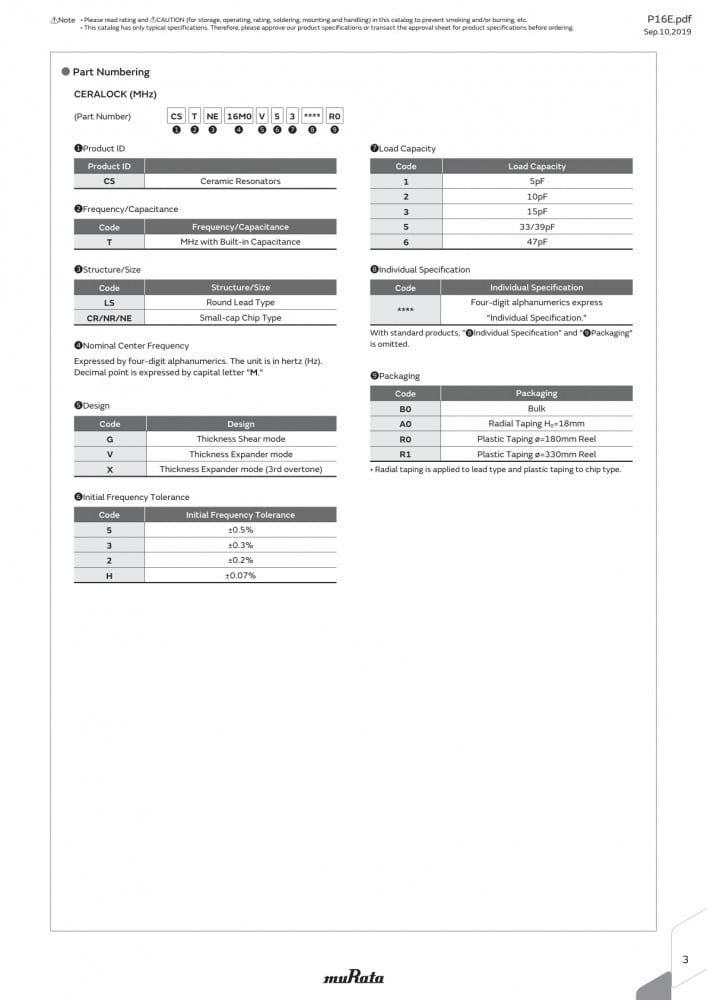 Murata CERALOCK catalog page 5