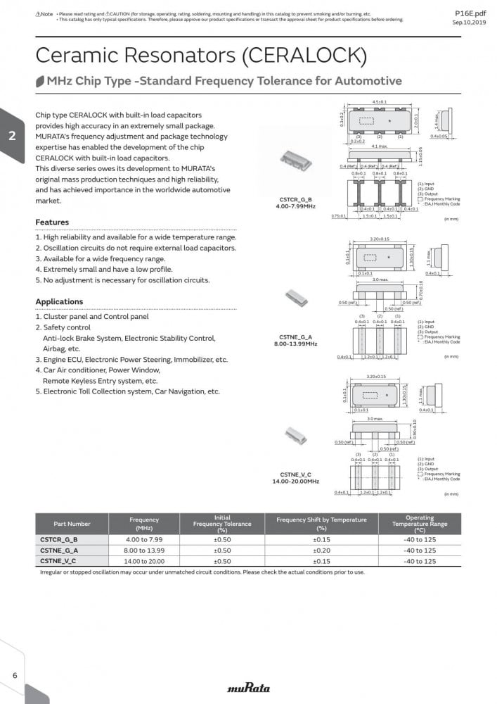 Murata CERALOCK catalog page 8
