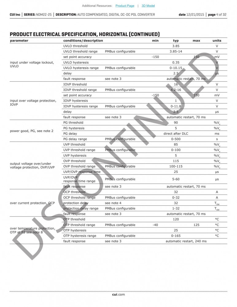 CUI NDM2Z-25HT-P-001 datasheet page 4