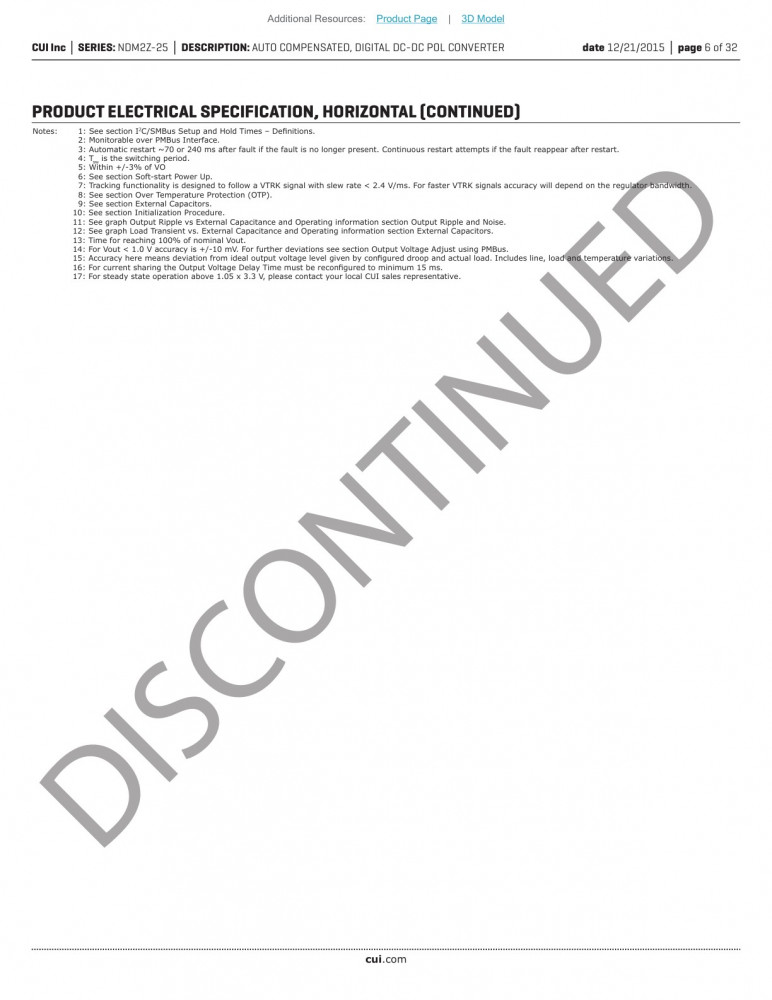 CUI NDM2Z-25HT-P-001 datasheet page 6