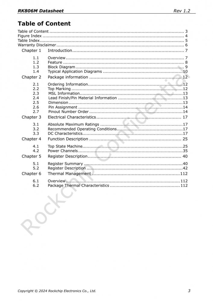 RK806M datasheet page 3