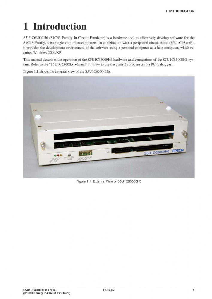 S5U1C63000H6 manual page 5