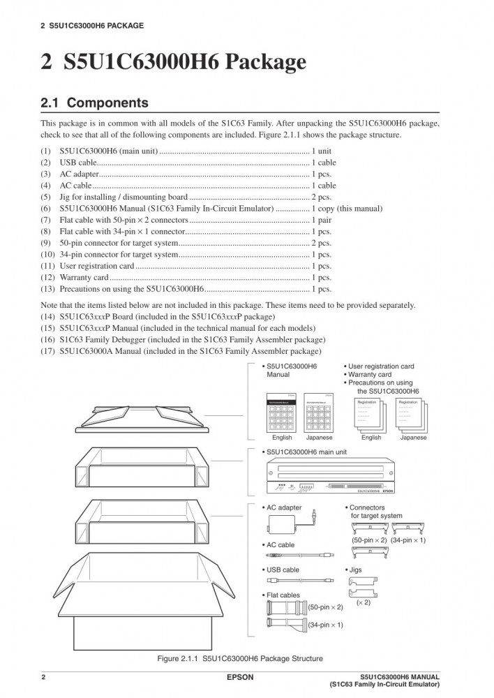 S5U1C63000H6 manual page 6