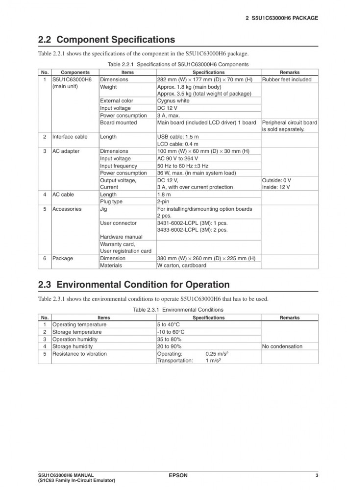 S5U1C63000H6 manual page 7