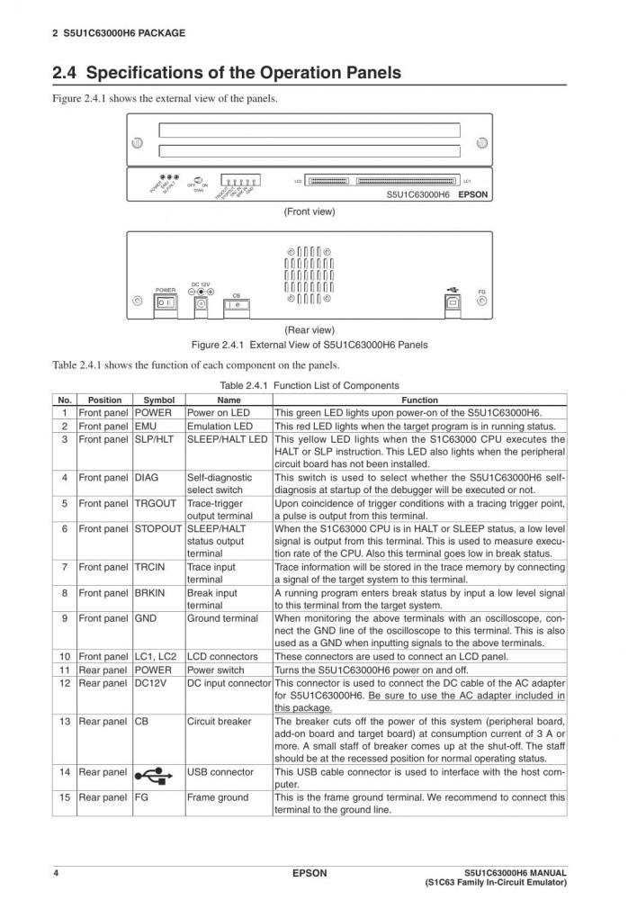 S5U1C63000H6 manual page 8