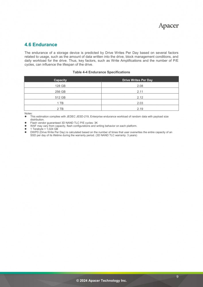 Product specification document page 10
