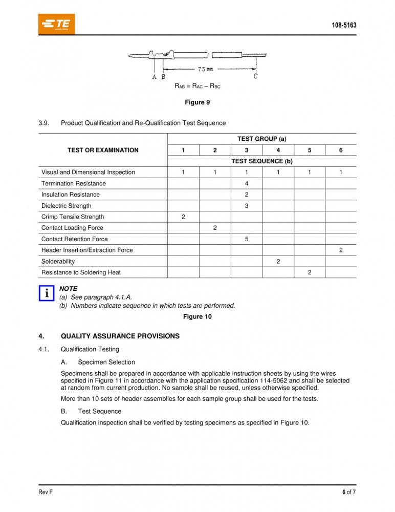 TE Connectivity Low Profile Mini AMP-IN specification page 6