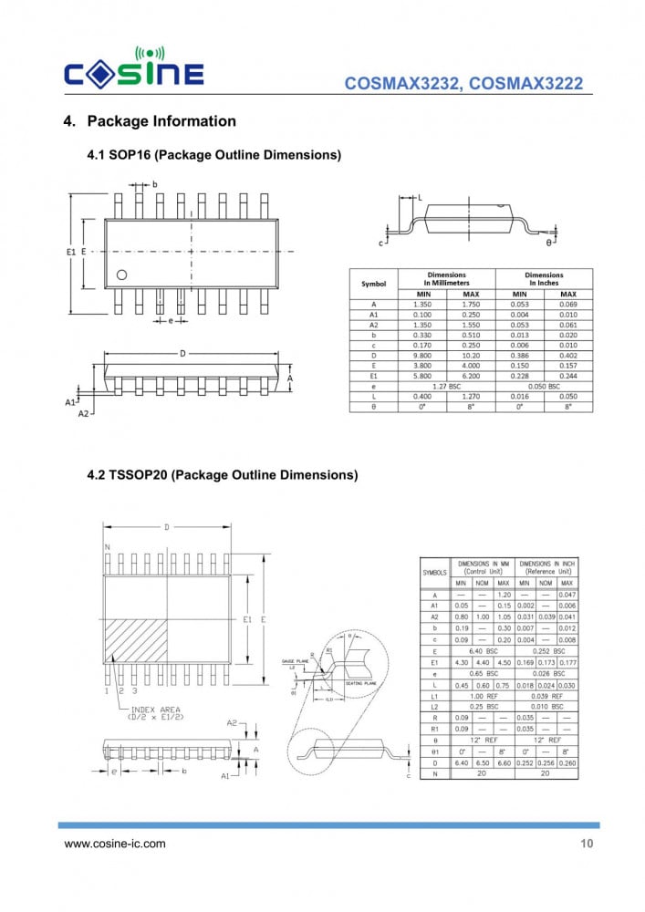 COSMAX3232 datasheet page 10