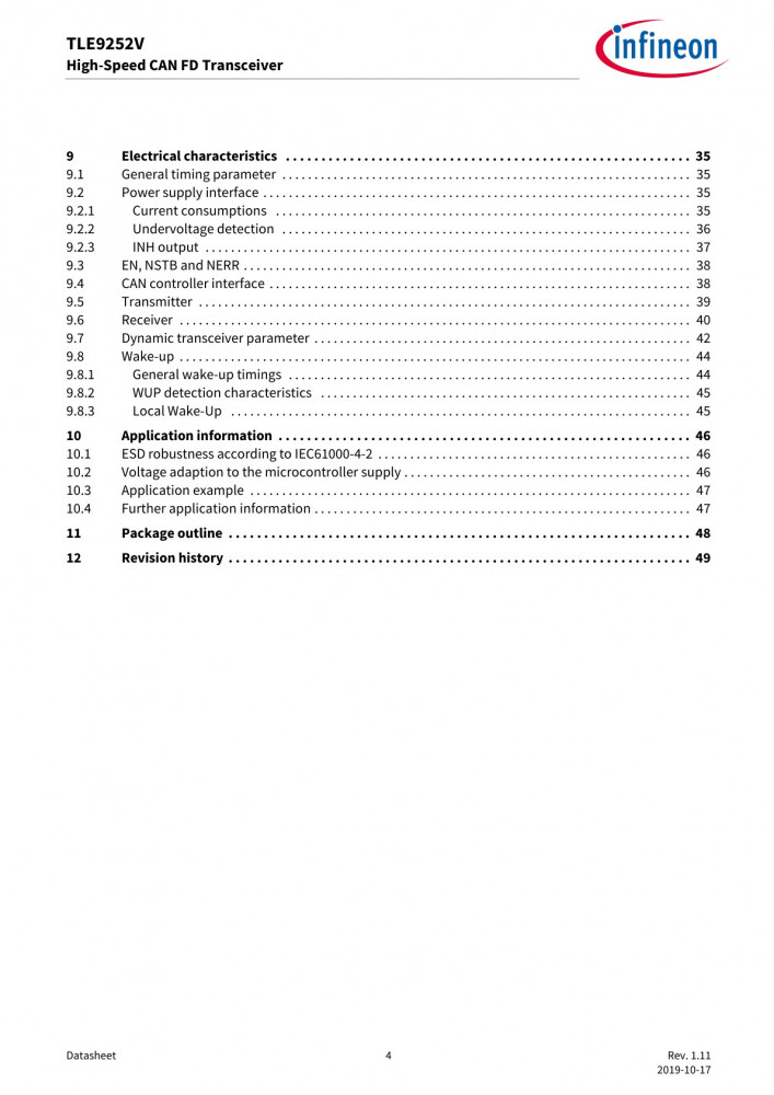 TLE9252VSK datasheet page 4
