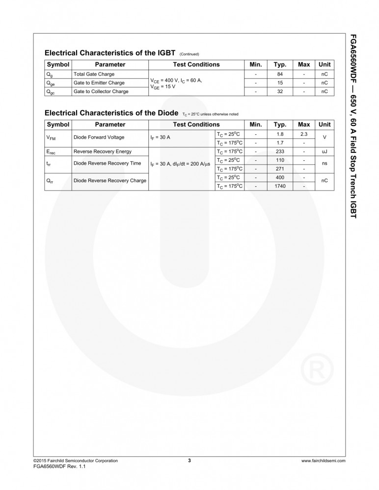 FGA6560WDF datasheet page 3