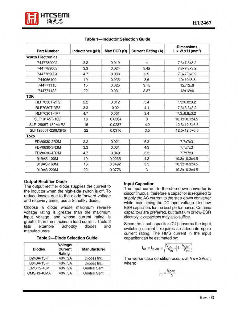 HT2467AREZ datasheet page 10